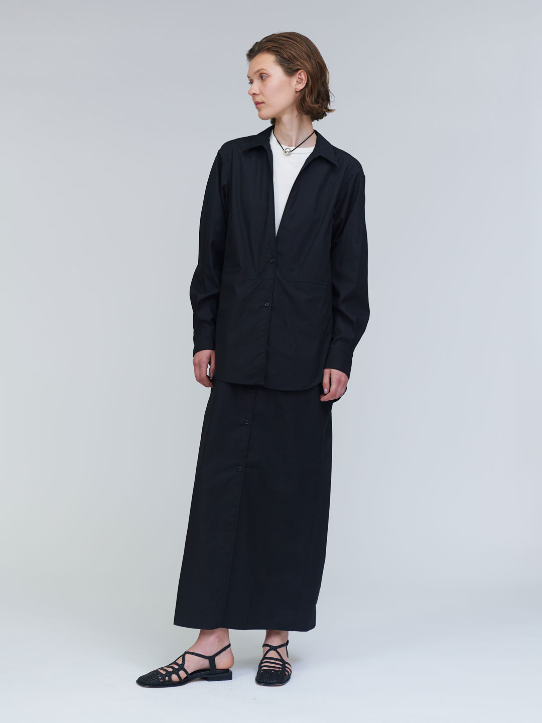 YOKO SAKAMOTO(ヨーコ サカモト) | ロング シャツ ドレス YOKO SAKAMOTO(ヨーコ サカモト) | ロング シャツ ドレス